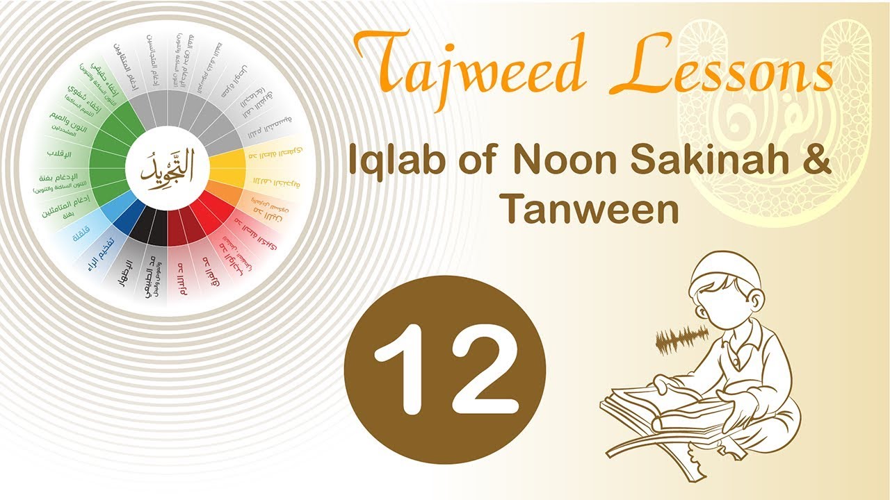 Learn Tajweed - Lesson 12 - Iqlab of Noon Sakinah - YouTube