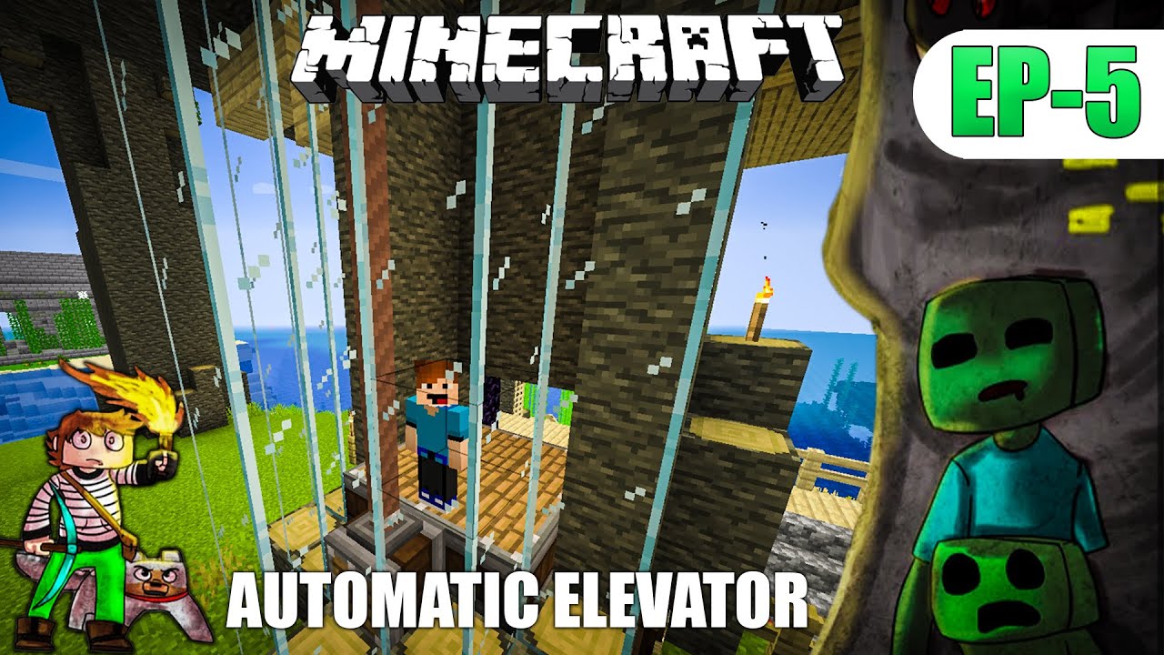MINECRAFT I Made Fully Automatic lift WORKING!!! हिंदी 4x4gaming Ep-5 ...