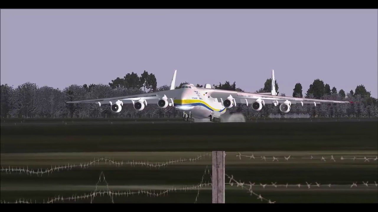 [FSX] Antonov AN-225 landing - YouTube