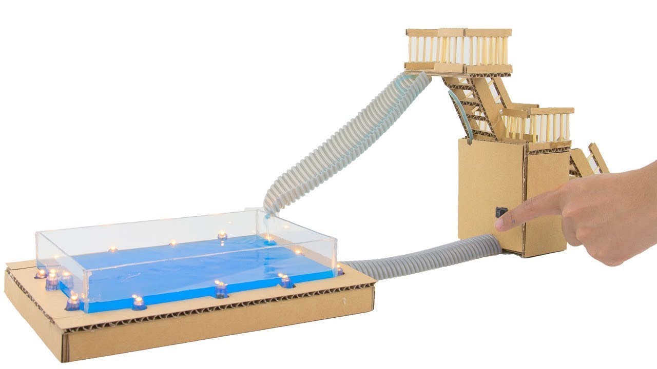 Comment faire un parc aquatique exceptionnel avec du carton - YouTube