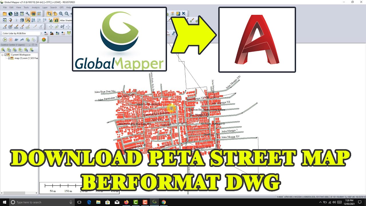 Tutorial Download Peta Street Map Dengan Global Mapper - YouTube