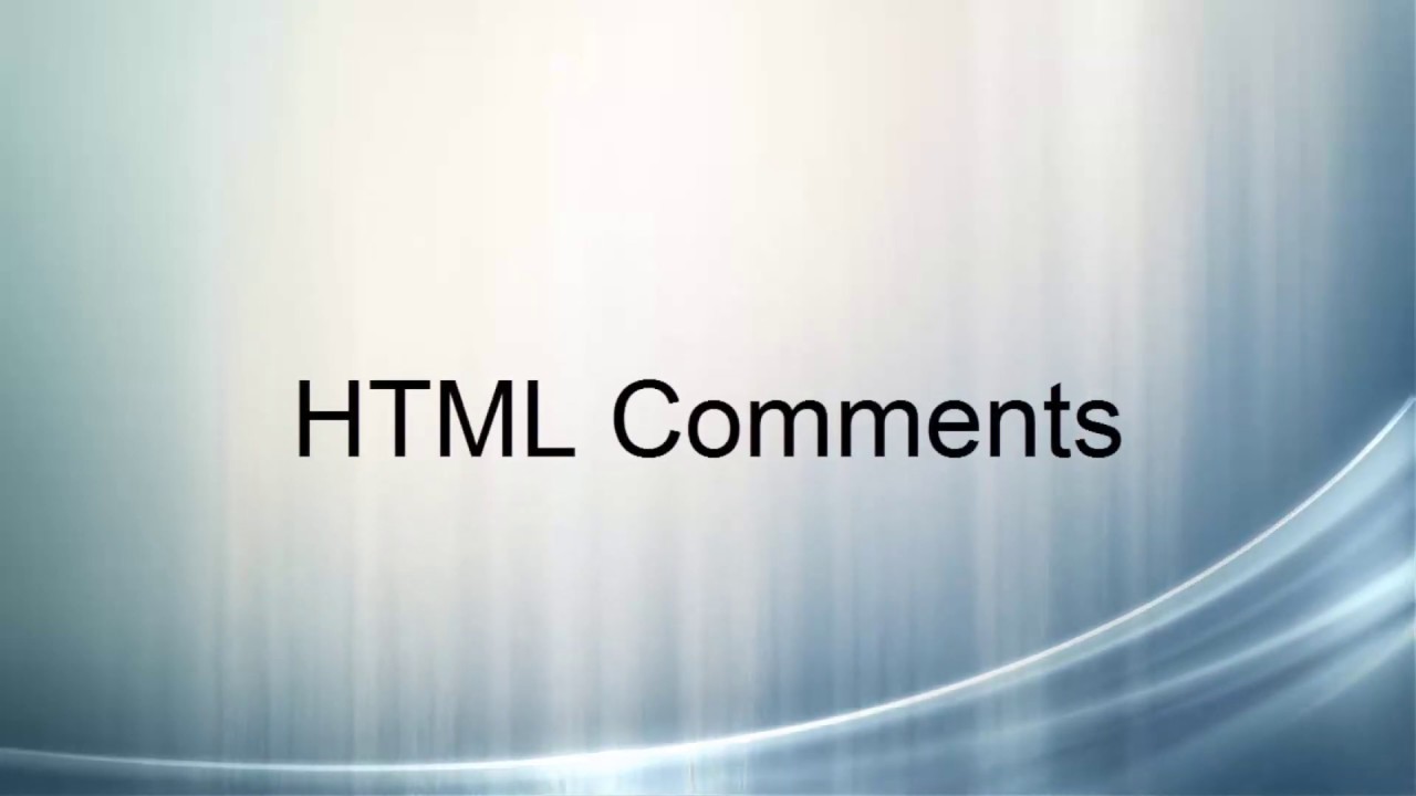 9 html comments - YouTube