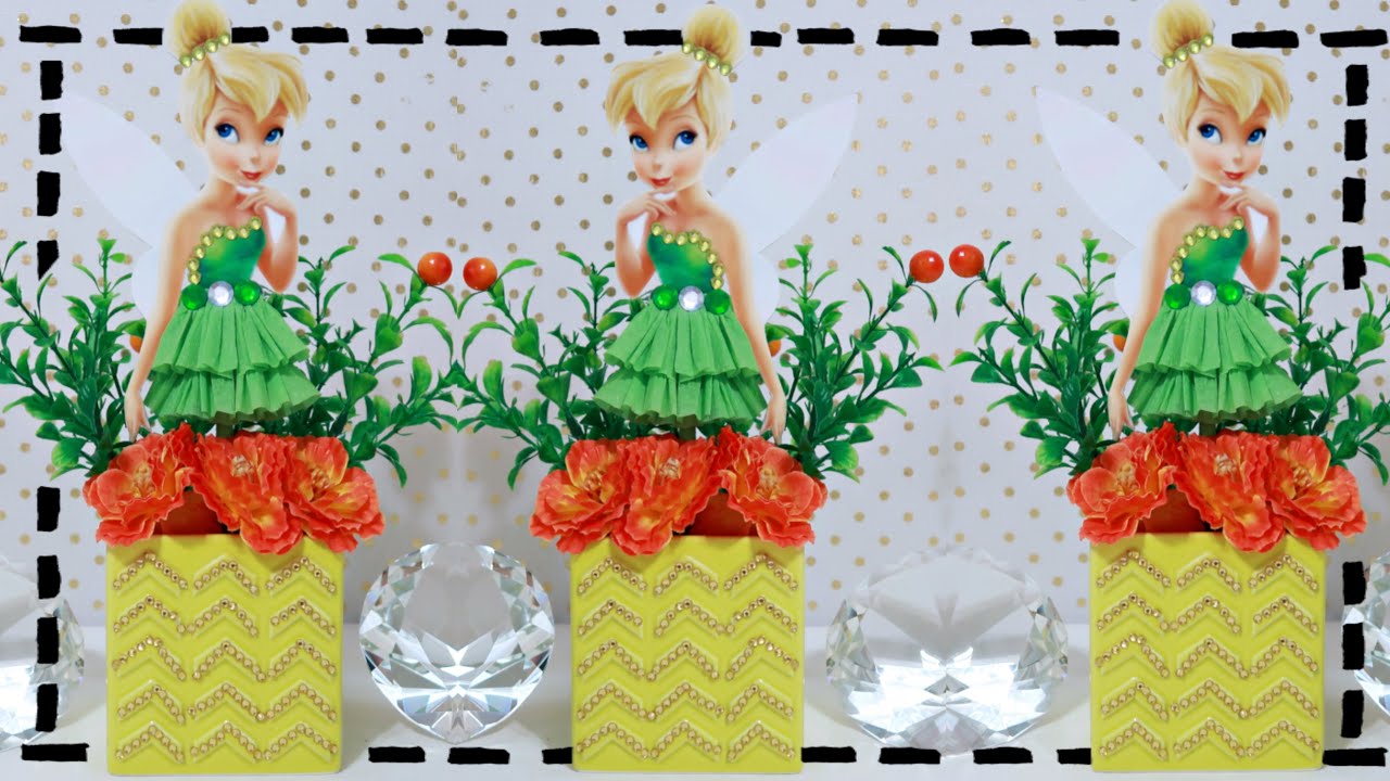 Decoraciones de Tinkerbell |BONITO FACIL Y BARATO - YouTube