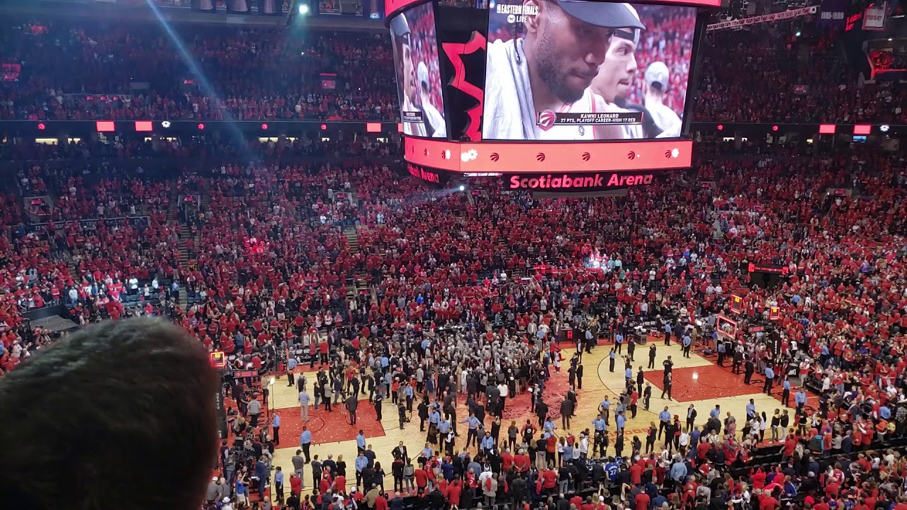 Raptors 2019 Eastern Conference finals trophy presentation - YouTube