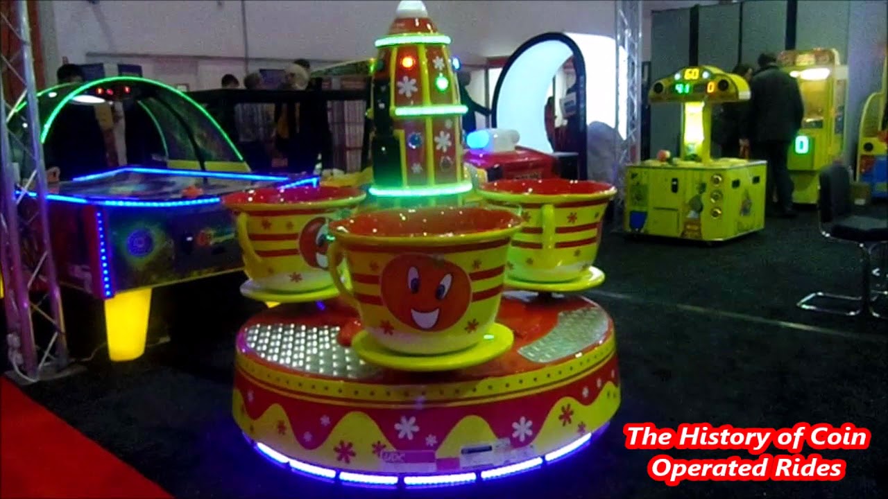 2010s Coin Operated Roundabout Kiddie Ride - Sweet Cup Carousel - YouTube