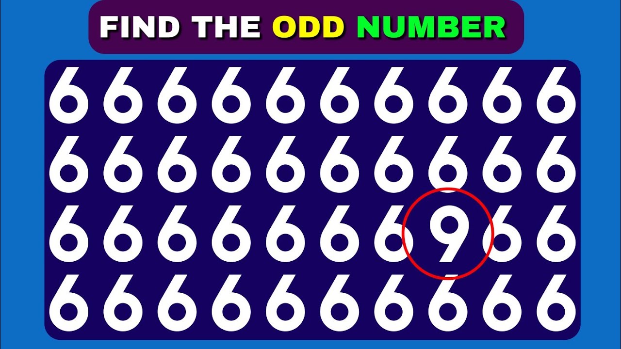 Find The ODD Number Out - ODD One Out Quiz Game #quiz - YouTube