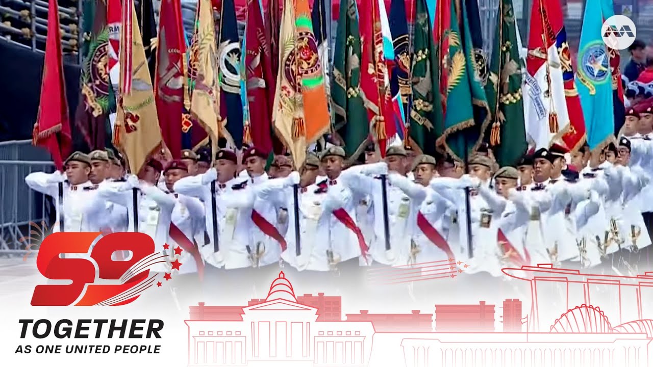 Guard of Honour and Colours Party march in | National Day Parade 2024 ...