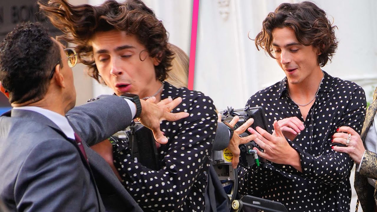Timothée Chalamet Seemingly Breaks a Camera After On-Set Mishap - YouTube