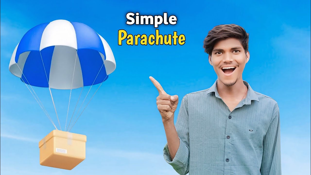 How to make parachute from plastic bag | how to make a Mini Parachute ...