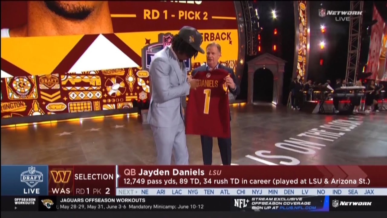 Commanders Select Jayden Daniels With the 2nd Pick in the 2024 NFL ...
