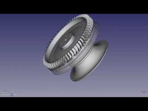 Jet Engine Front Assembly For DIY GasTurbine FreeCad 3D - YouTube
