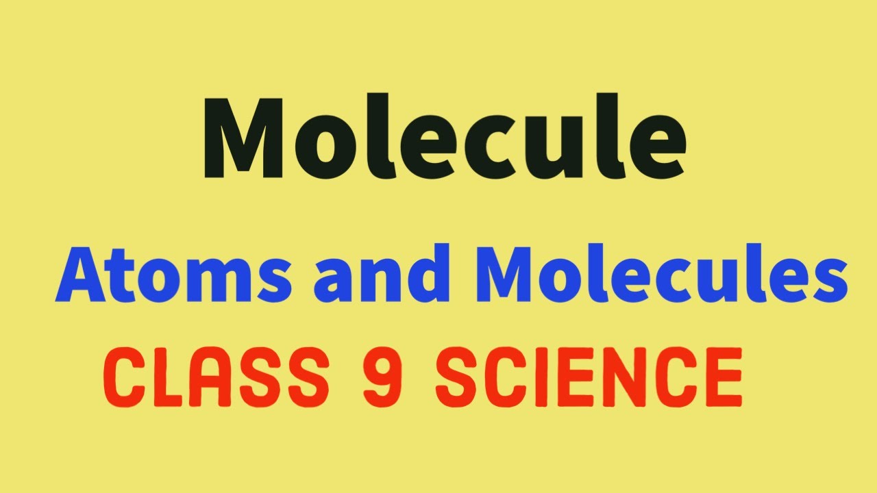 WHAT IS A MOLECULE ? | CLASS 9 SCIENCE | ATOMS & MOLECULES - YouTube