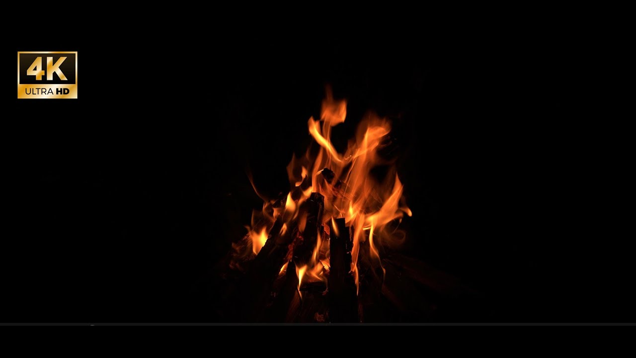 Fireplace 🔥 Relaxing Fire Sounds (3 HOURS) 4K . Fireplace with Wood ...