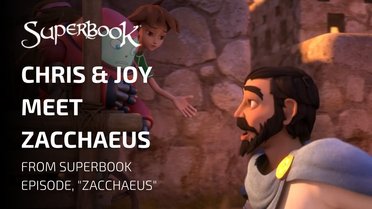 Superbook — Chris & Joy Meet Zacchaeus | Zacchaeus Clip - YouTube
