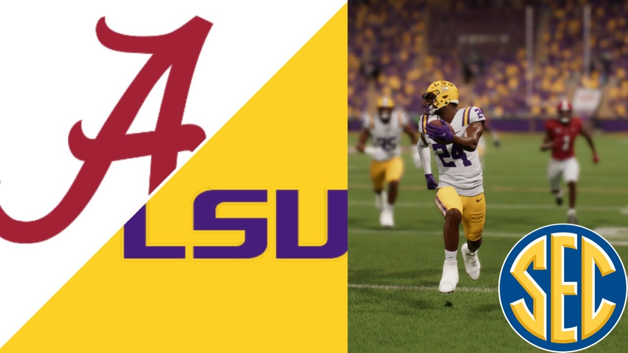 Alabama vs LSU Full Game Simulation | EA College Football 25 - YouTube