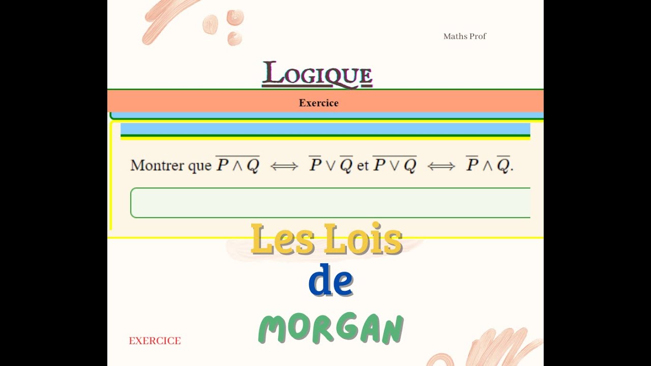 Loi de Morgan | démonstration - YouTube
