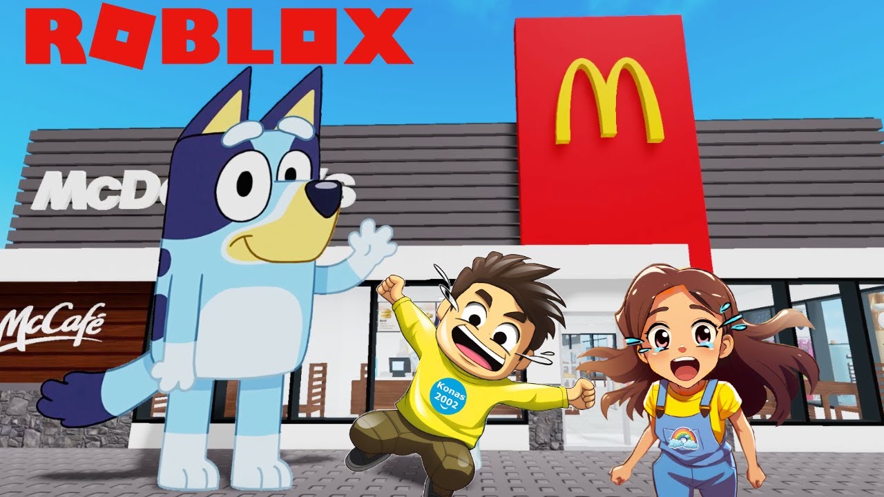 ROBLOX BLUEY GOES TO MCDONALDS ! || Roblox Gameplay || Konas2002 - YouTube