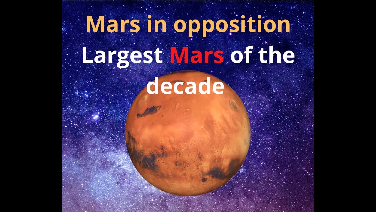 Planet Mars through a 12 inch Dobsonian - MARS at perigee - YouTube
