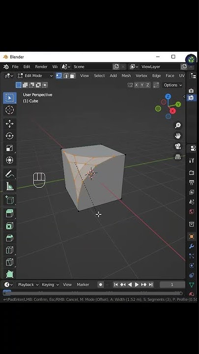 How to add a vertex bevel in Blender | Blender Quick Tips | CGI Elements | Blender Shorts - YouTube