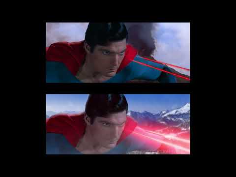 Superman Heat Vision On Mountain Theatrical And New Version
