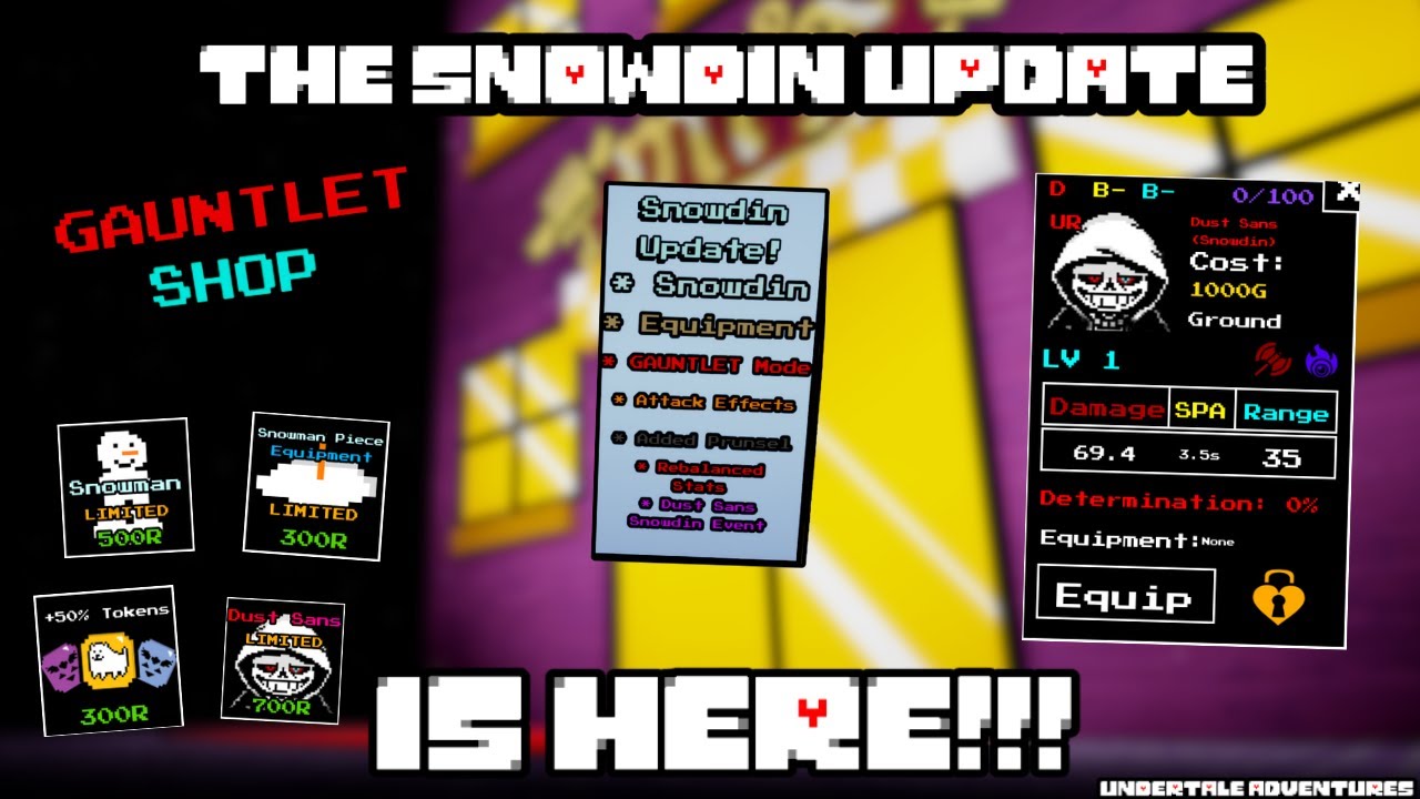 The SNOWDIN UPDATE is HERE!! | Undertale Adventures - YouTube