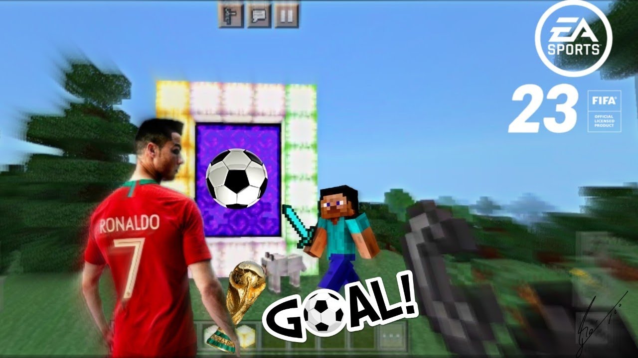Cristiano Ronaldo In Minecraft | FIFA Portal In Minecraft⚽⚽ #minecraft ...