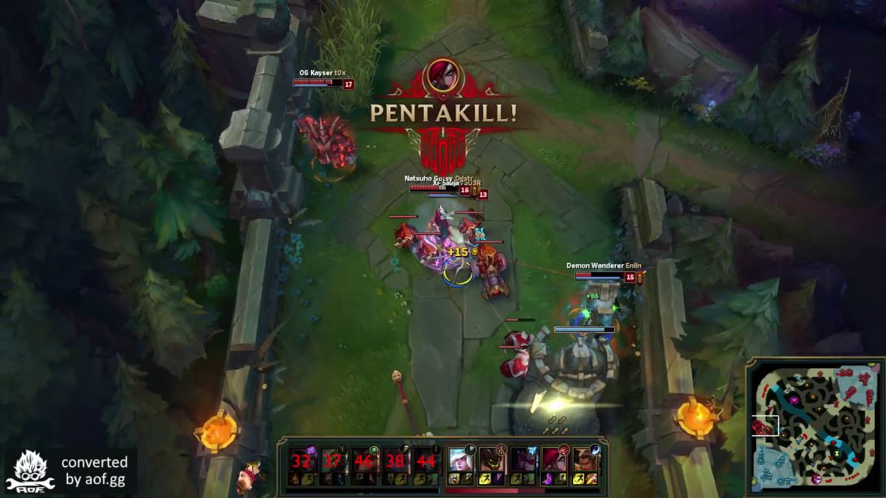 Pentakill by Natsuho Gotsy (Platinum IV) as Katarina on EUW - YouTube