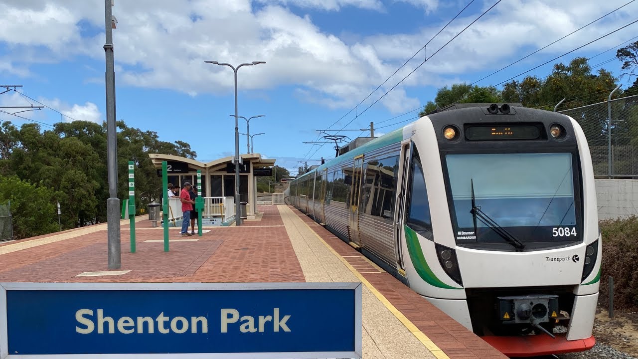 Trains at Shenton Park Station - YouTube