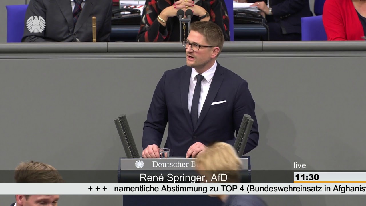René Springer: Bundeswehreinsatz in Afghanistan [Bundestag 12.12.2017 ...