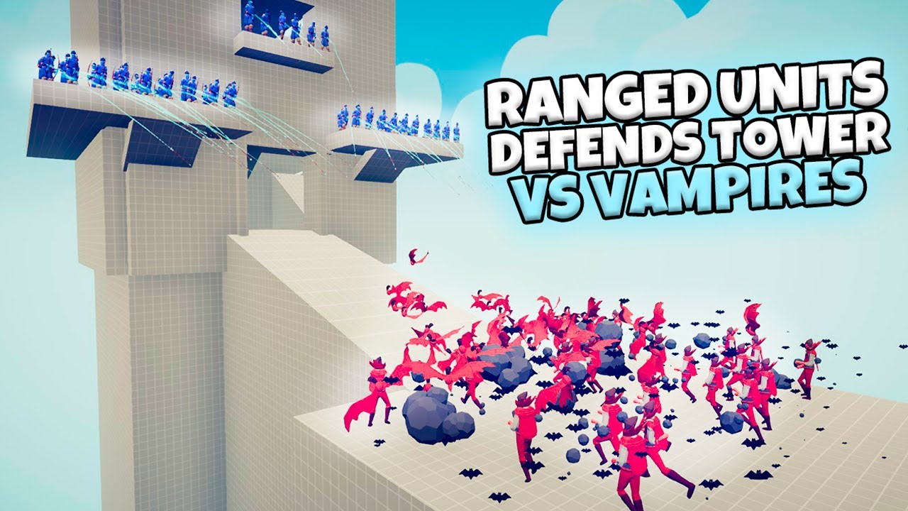 RANGED UNITS DEFENDS TOWER VS VAMPIRES | TABS MODDED GAMEPLAY - YouTube