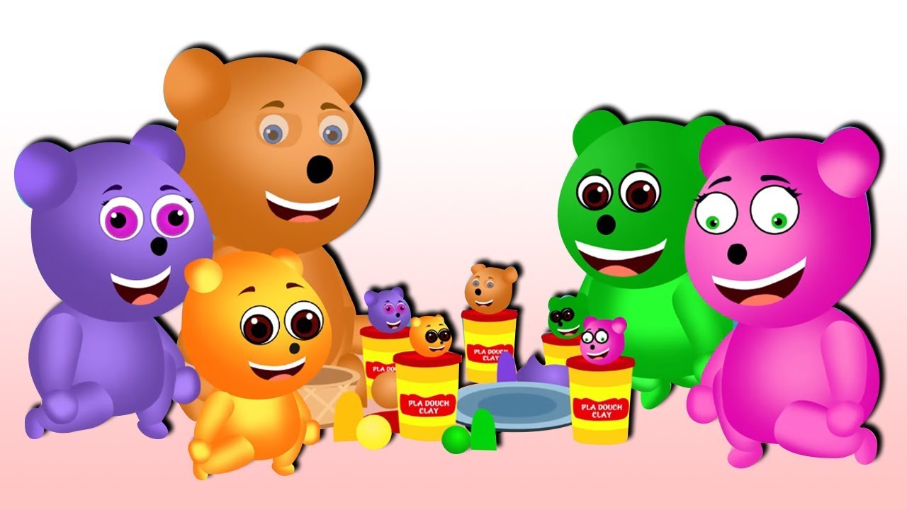 Surprise Gummy bear Crying Jumping On The Trampoline Finger Family Song ...