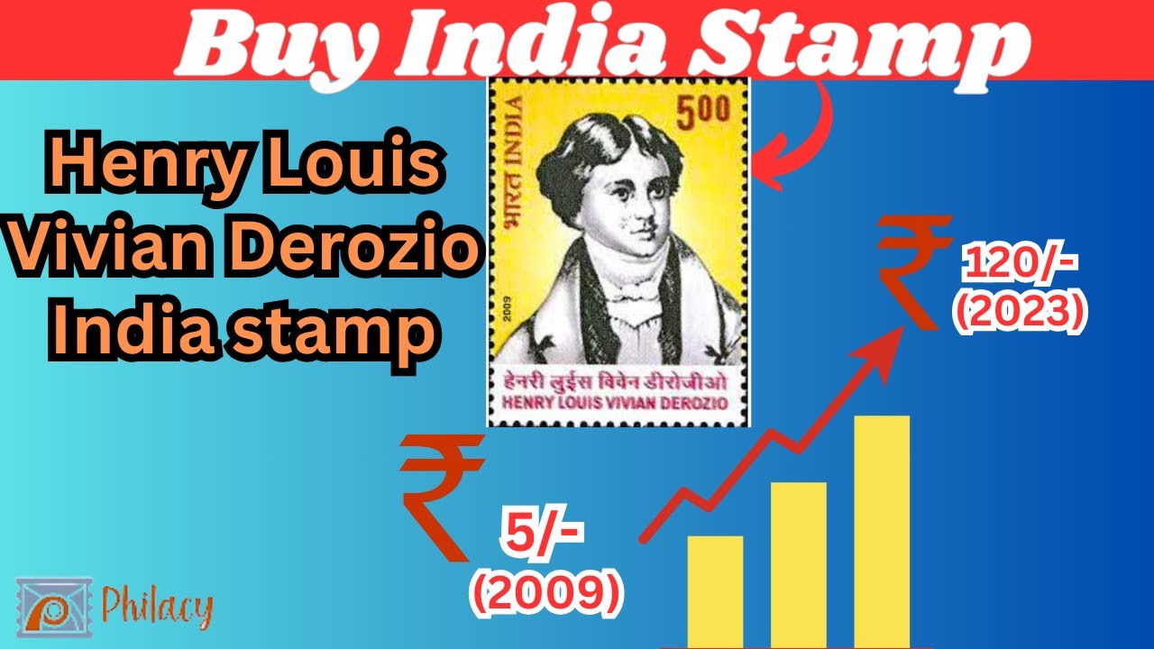 Henry Louis Vivian Derozio India stamp | buy from Philacy.com - YouTube