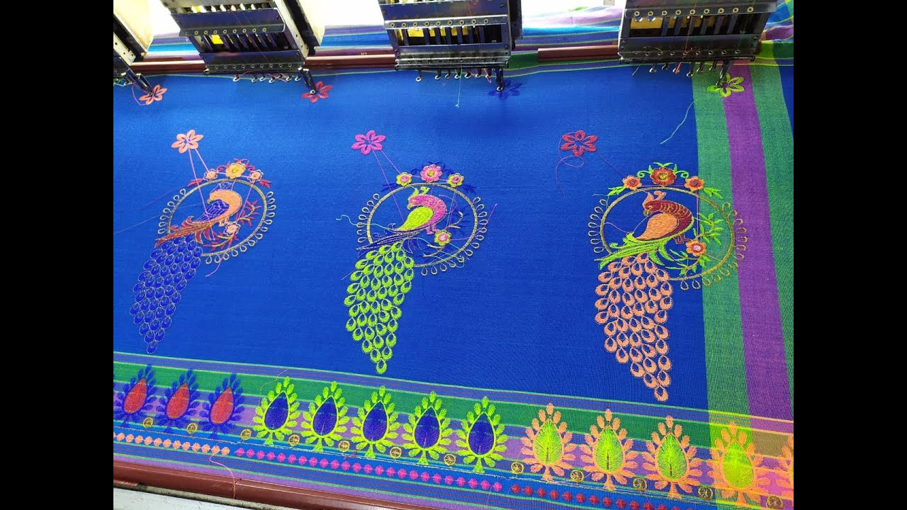 Santali Panchi saree manufacturing . - YouTube