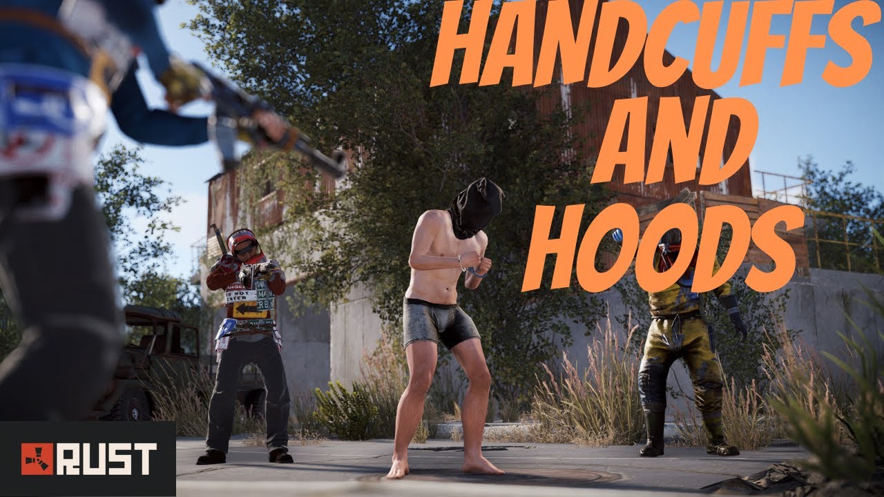 DAY 1 WITH HANDCUFFS AND PRISON HOODS | Rust Update | Funny Moments ...