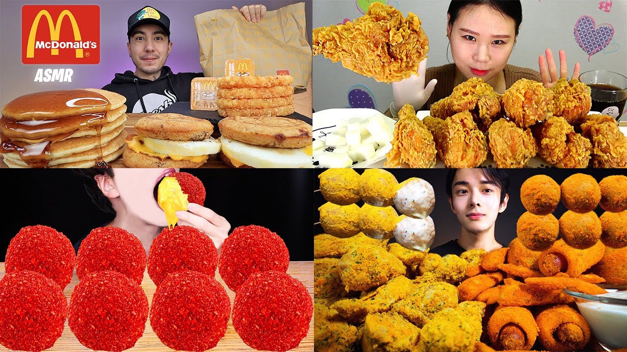ASMR Fast Food Mukbang Compilation | Fast Food Asmr | Satisfying eating ...