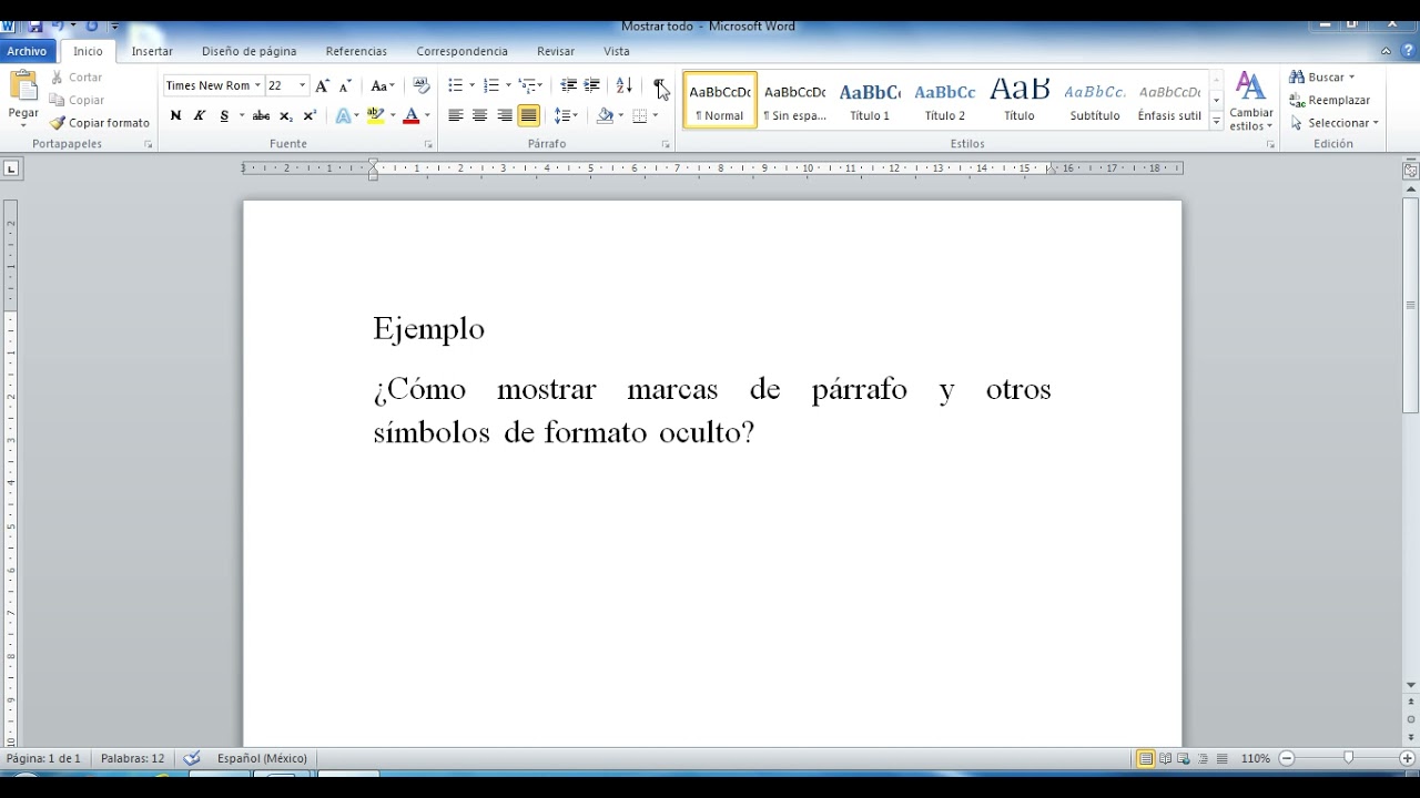 34.- Word infinito. ¿Cómo mostrar marcas de párrafo y otros símbolos de ...