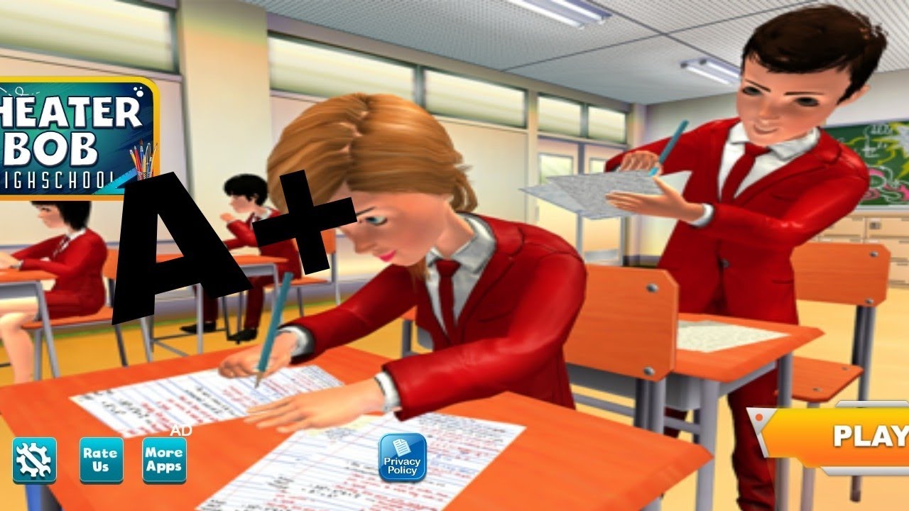 High school cheating boy paper with A+ game - YouTube