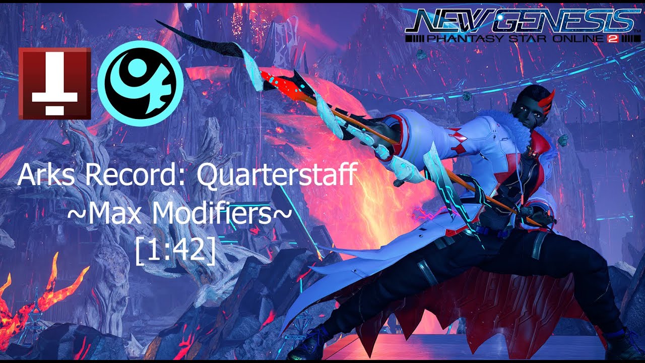 [PSO2: NGS] ARKS Record: Quarterstaff (Lv.90) Hu/Bo (1:42) - Max ...
