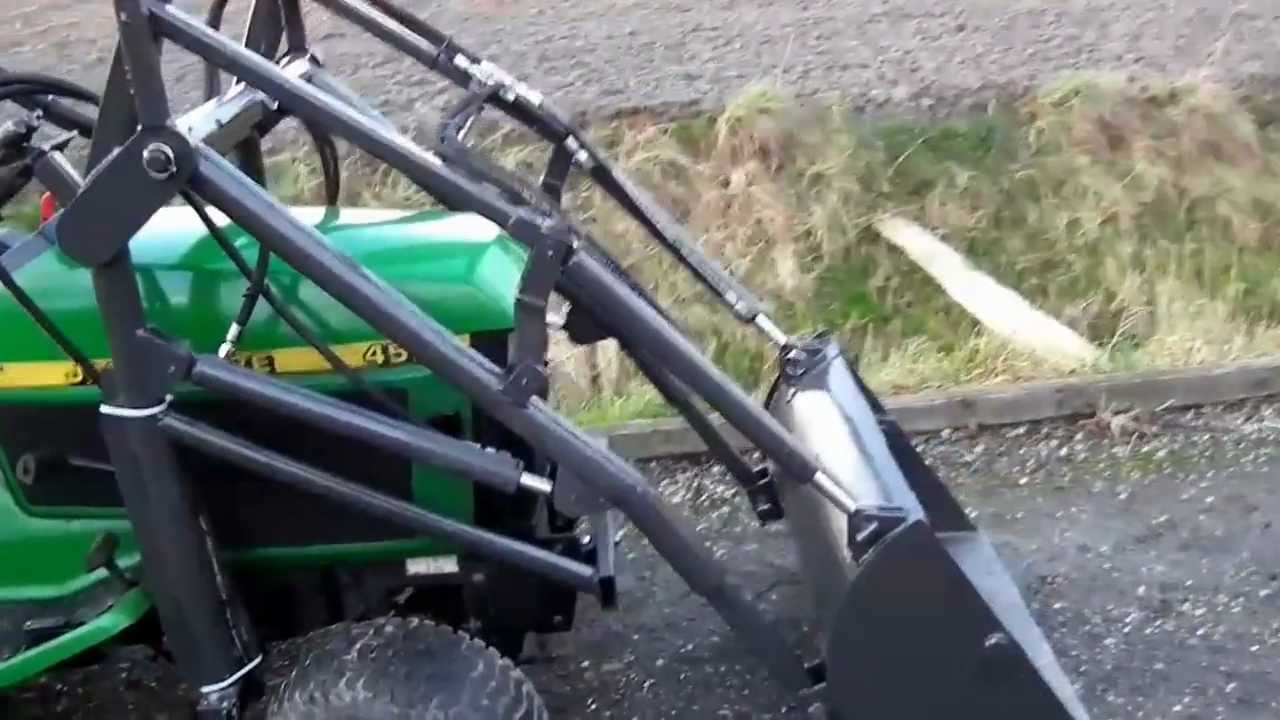 john deere 455 homemade loader - YouTube