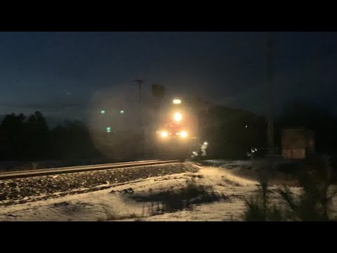 CN 2942 heading Southbound at Dusk at MP 437.70 at Bennett, WI on the ...
