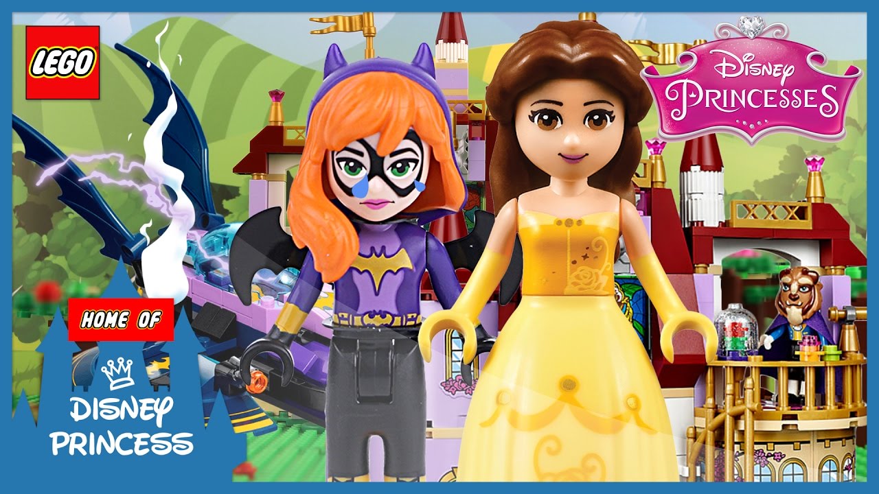 ♥ LEGO Disney Princess Belle BAT-GIRL Late for a Date | Cartoon for ...