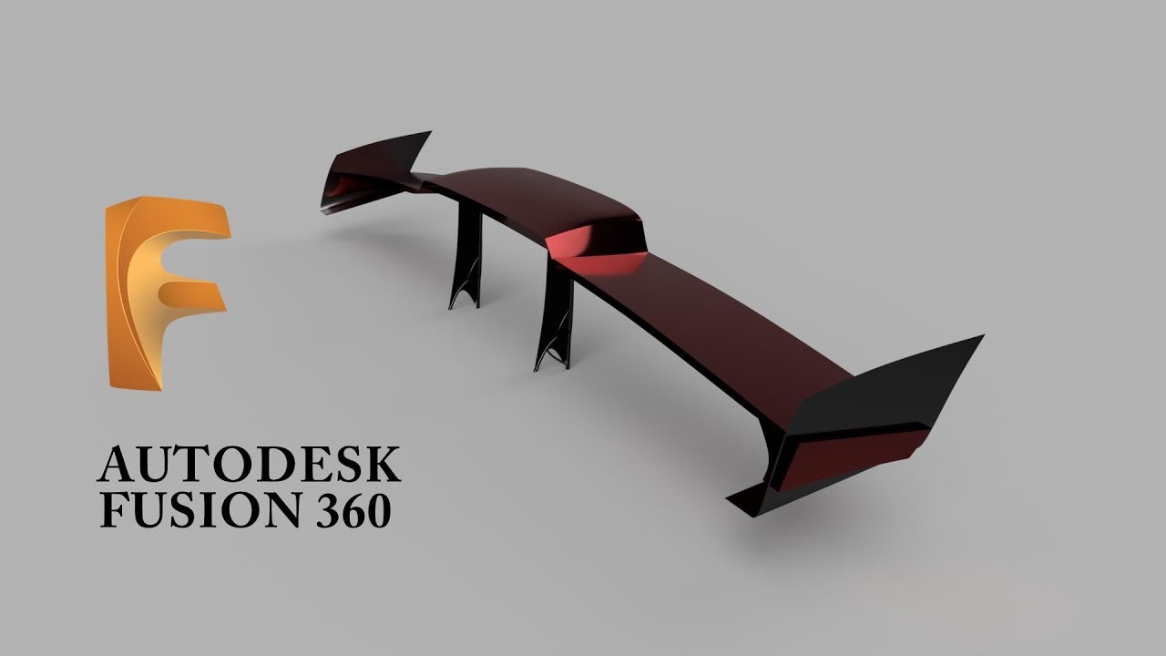 How to make Spoiler in Autodesk Fusion 360 Speed Run - YouTube
