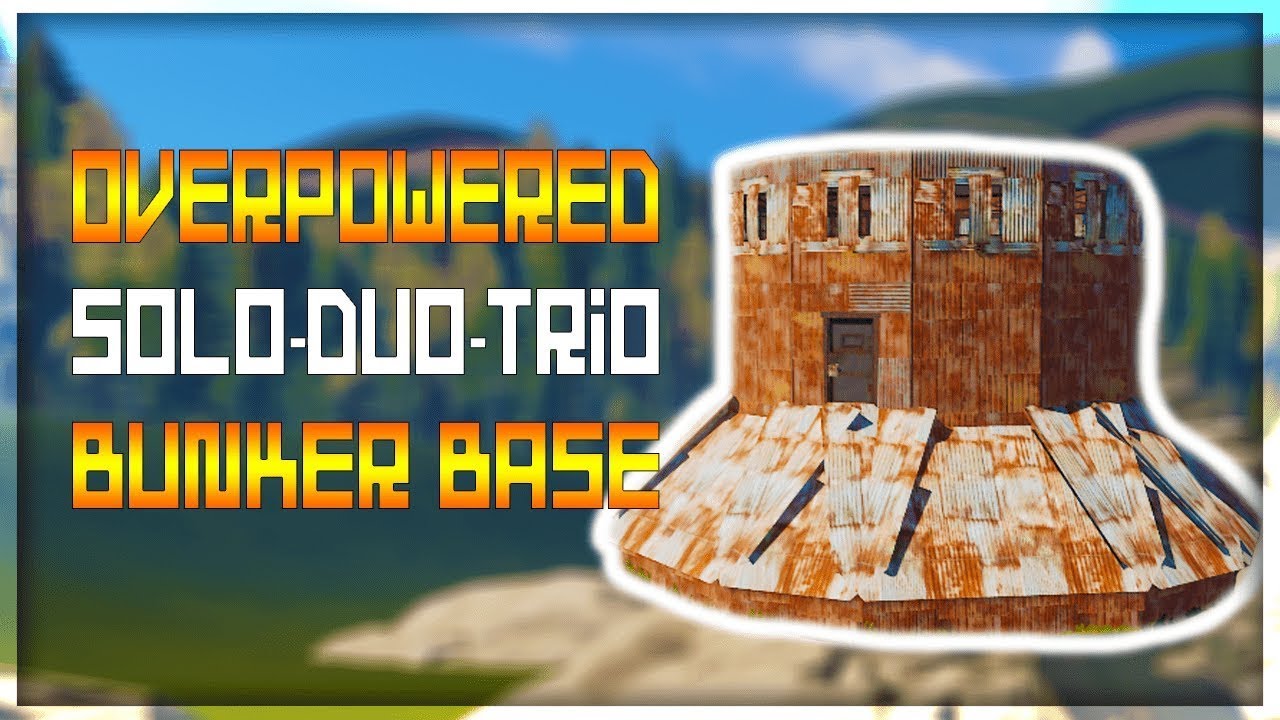 Rust Base Design Overpowered Trio BUNKER BASE Rust Base Building - YouTube