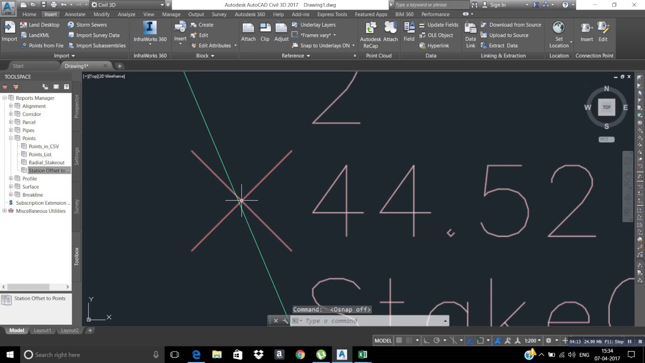 TOE Survey asbuilt report Prepare in AutoCAD Civil 3D and Excel. - YouTube