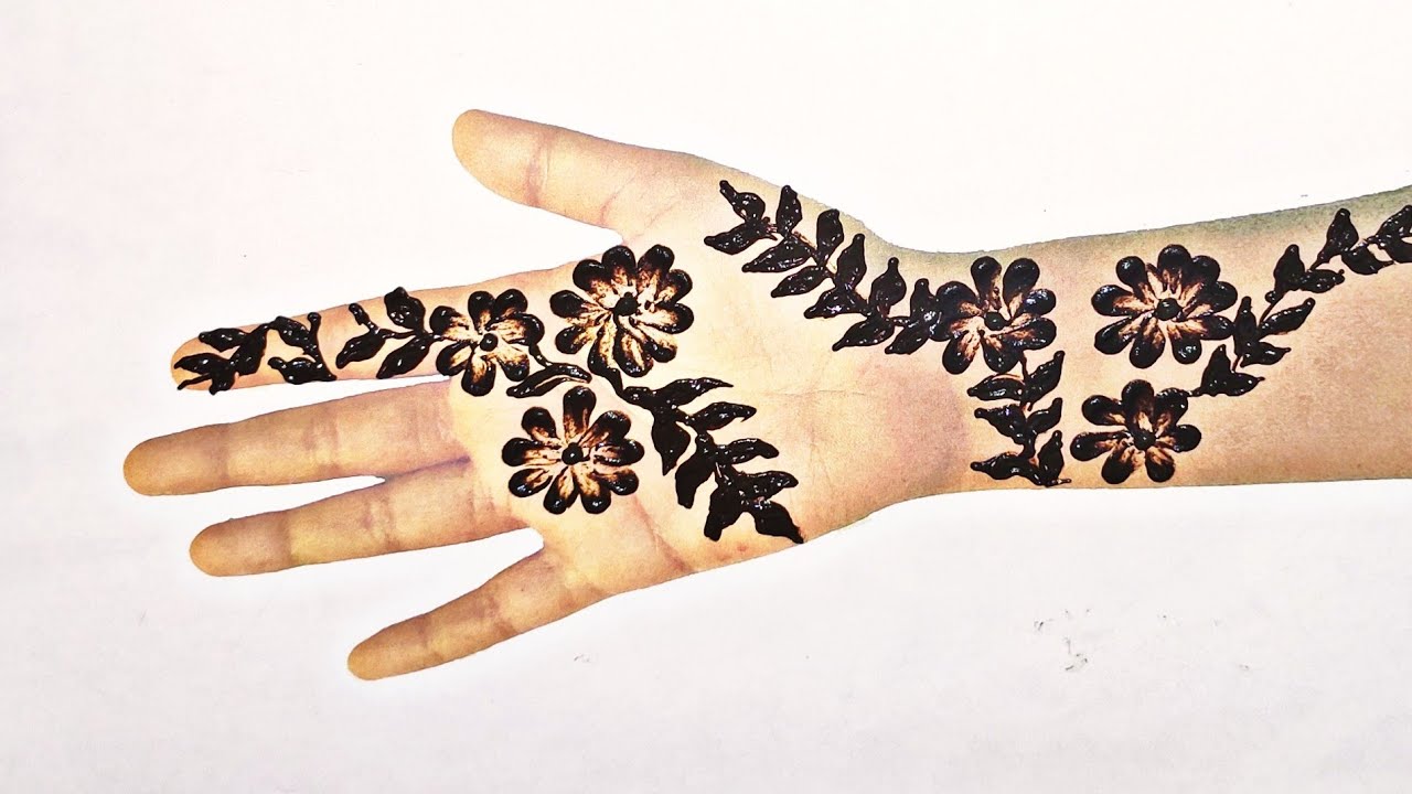 Simple mehendi design using cotton buds|jayi'screativity #mehendi # ...