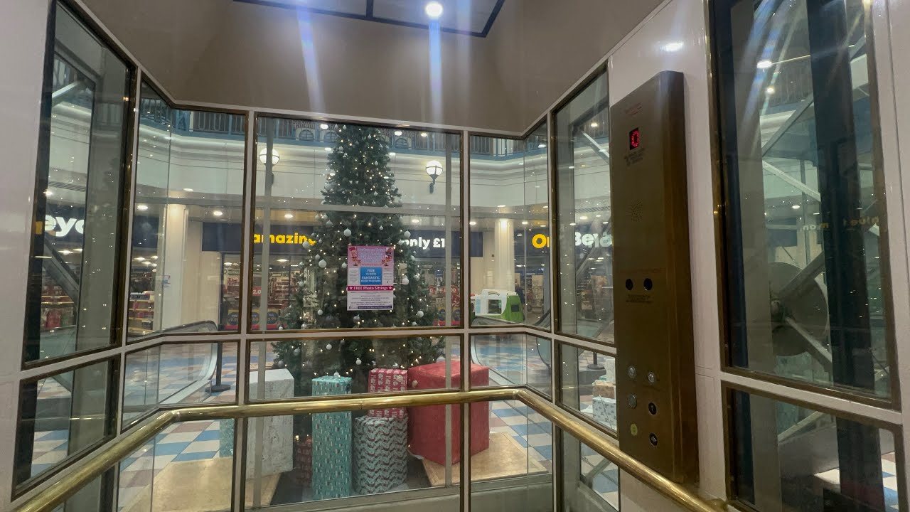FINALLY OPEN! The lift at the Octagon shopping centre in Burton - YouTube