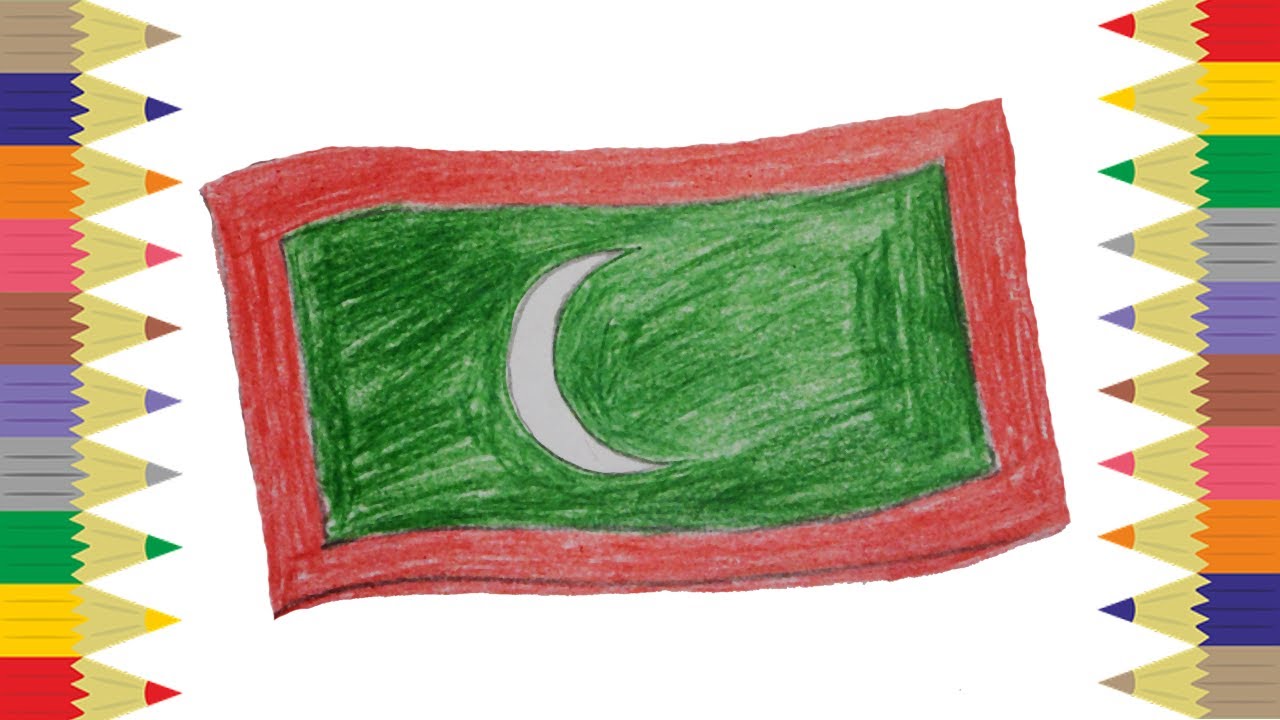 How To Draw Flag of Maldives | Easy drawing lesson #drawing - YouTube
