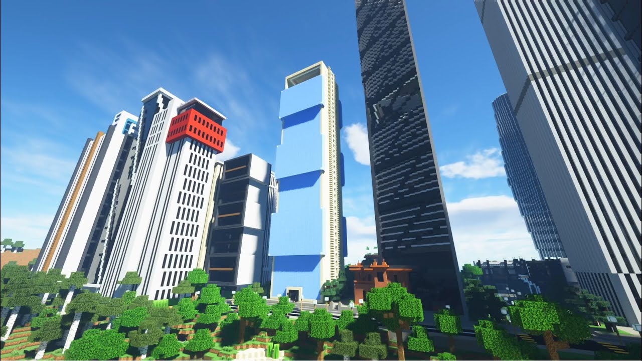 como hacer un edificio moderno en minecraft (Tutorial) - YouTube