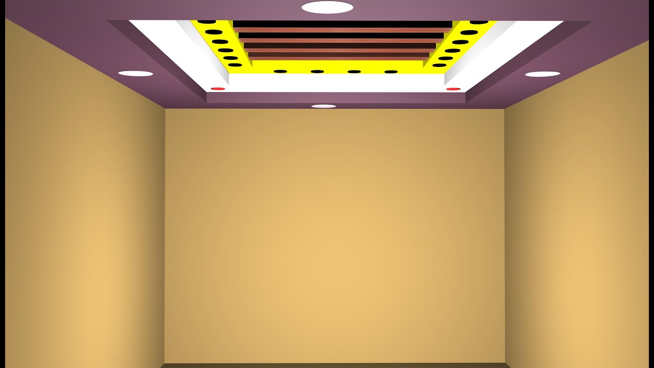 Bedroom ceiling design make in 3D max./how to create a ceiling design ...