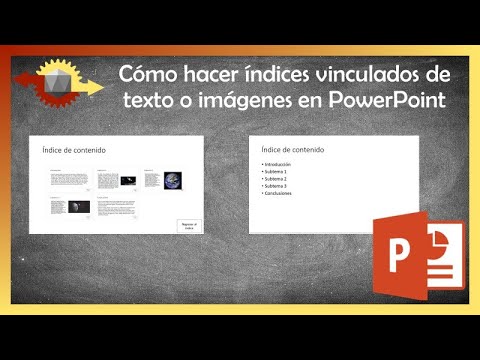 Cómo hacer un indice en PowerPoint - YouTube